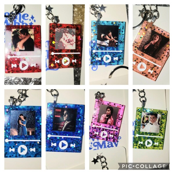 Music Custom Resin Keychain - Broadway Keychain - Music Player Keychain ...