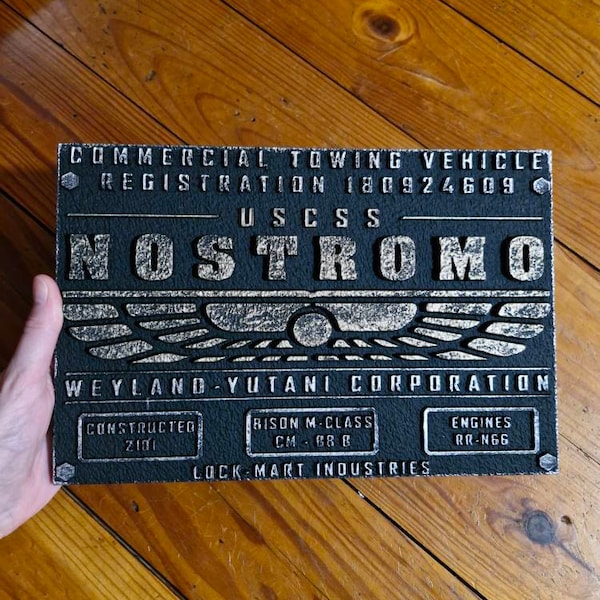 Alien Xenomorph Movie Gift. Weyland Yutani 3D Printed Sign. - Etsy