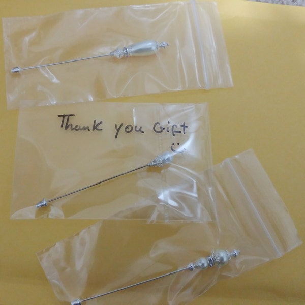 Pearl Hatpins, Silver Plated Hijab Pins, Bridal Accessories - Etsy