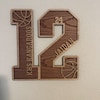 Custom Athlete Number Plaque, Homecoming Gift, Sports Number Wood ...