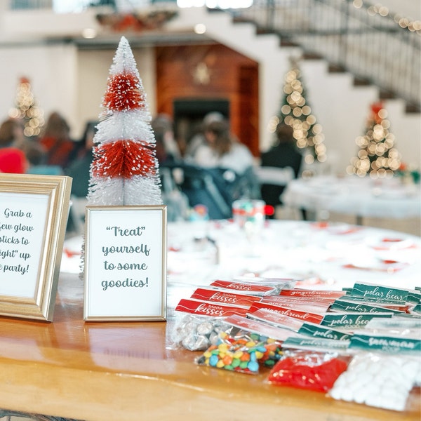 Holiday Party Favors, Christmas Candy Bags, Goody Bags, Christmas Treat ...