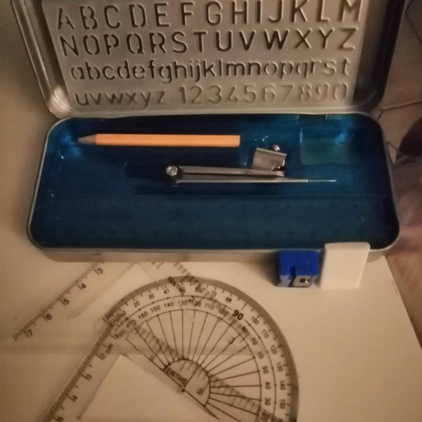 Greek Mythology Geometry Set in Tin, Compass, Ruler, Set Squares Math ...