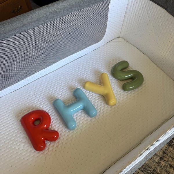 LARGE Wall-mounted Porcelain Letter, Letter B - Etsy