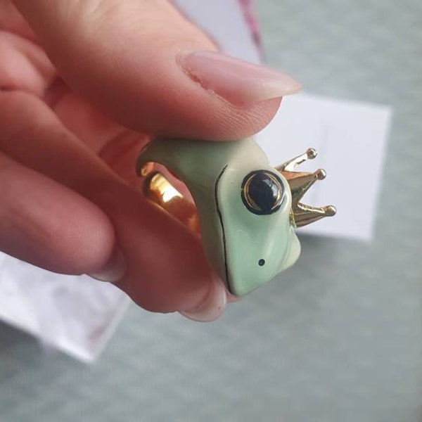 Frog Prince Ring, Frog Ring, Original. - Etsy