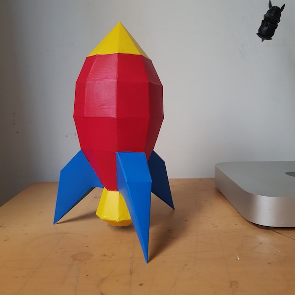 Rocket Papercraft Template, DIY Papercraft, 3D Rocket, Printable Space ...
