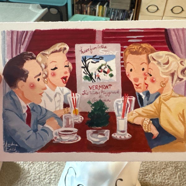 Snow From White Christmas - 4 X 6 Inch Classic Vintage Christmas ...