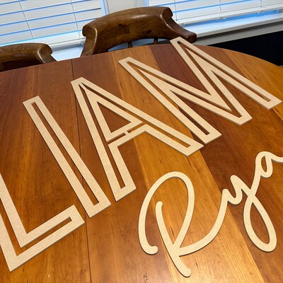 Stacked Names for Nursery Wooden Letters Name Sign Nursery - Etsy