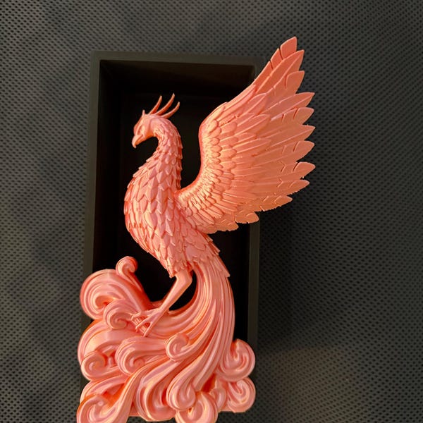 Emerging Phoenix Bookend/book Nook | Bookish Decor | Unique 3D Printed ...
