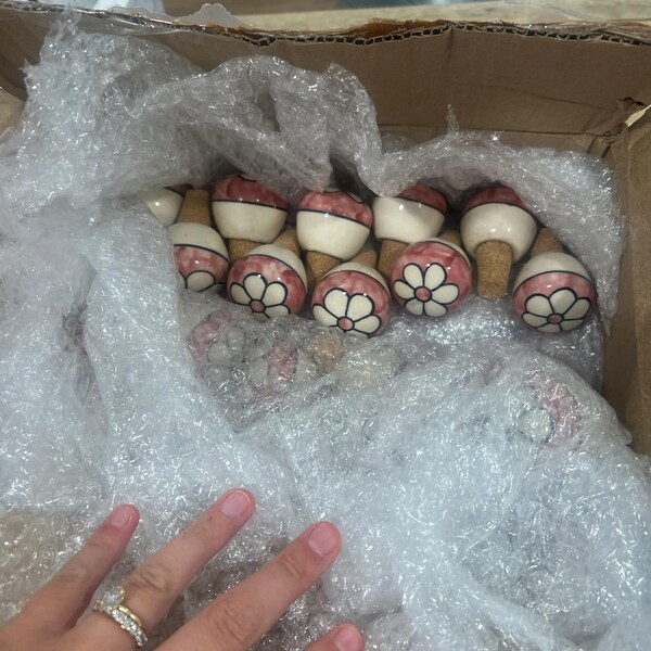 Multicolor Ceramic Knobs Handmade Hand Painted Ceramic Door Knobs Kitchen Cabinet Drawer Pulls ...