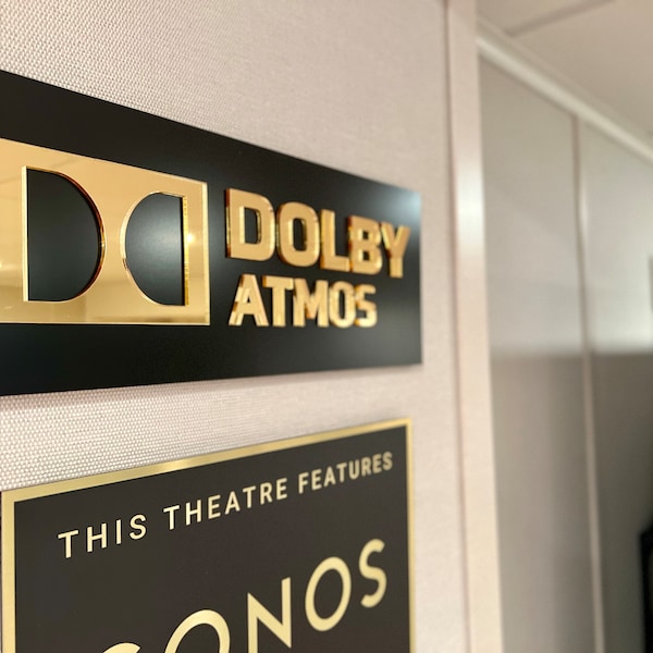 Dolby Atmos | Home Theatre Signs | Signage | Cinema Decor | Laser ...