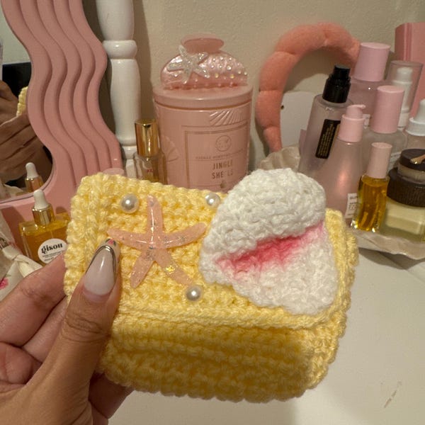 Crochet Hibiscus Bag Keychain, Car Dangle, Hairclip - Etsy