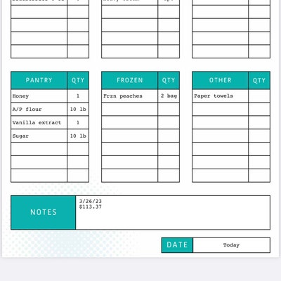 Printable and Fillable Grocery and Shopping List Template, Health ...