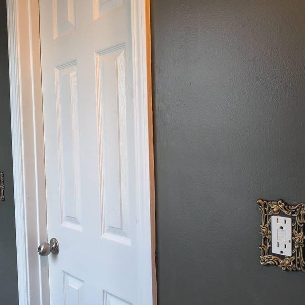 Ornate Gothic Light Switch Cover | Black and Gold Wall Plate ...