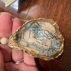 Destin Florida Map Oyster Shell Ornament Present Topper - Etsy