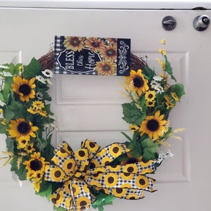 Hello Floral Wreath Sign Metal Wreath Sign Signs for | Etsy