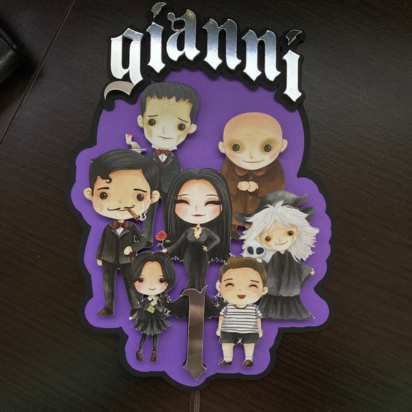 Addams Family Cake Topper, Addams Family Theme Party, Family Halloween ...