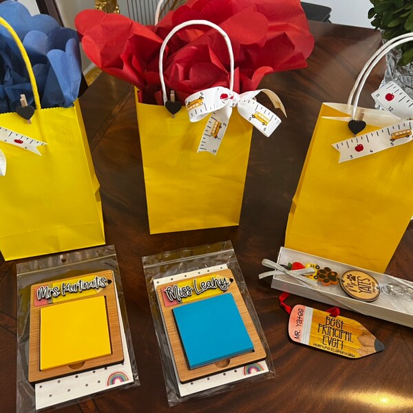 Sticky Note Holder, Teacher Appreciation Gift, Personalized Teacher ...