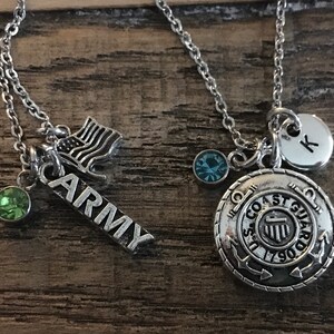 Personalized US Coast Guard Charm Necklace, United States Coast Guard ...
