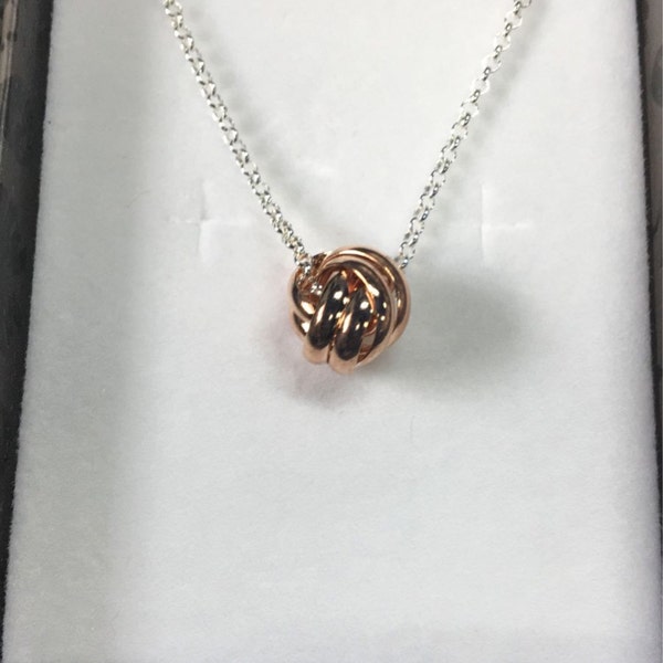 Sterling Silver Forever Knot Necklace - Etsy