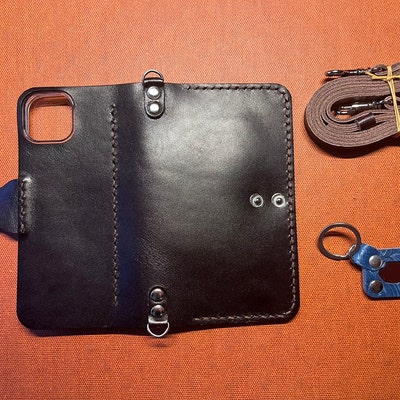 Crossbody Strap Folio Flip Leather Cover Case iPhone 15 Pro Max/15 Plus ...