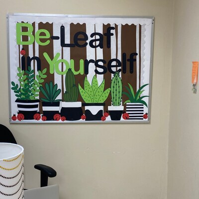 Be-leaf in Yourself, Plant Theme, Botanical Board, Pre-made, Succulent ...