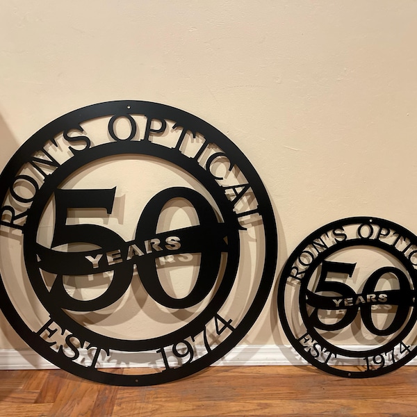 3D Laser Cut Metal Business Logo Sign With Standoff Metal Backplate ...