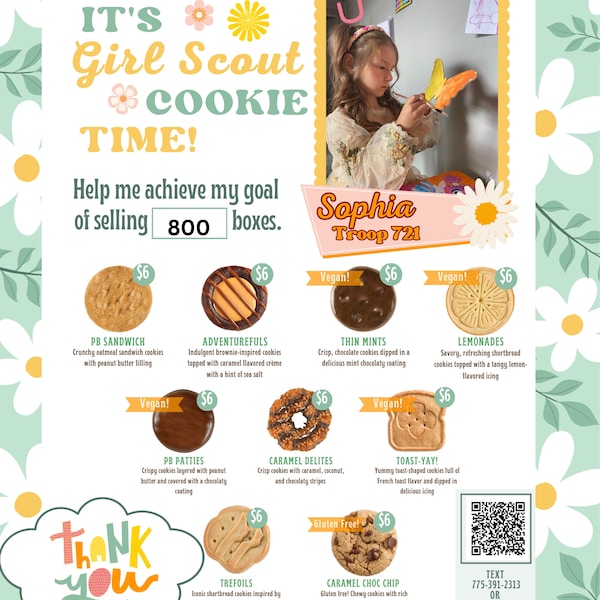 Editable Girl Scout Cookie Sign 2024, LBB ABC Cookie Menu Price List ...