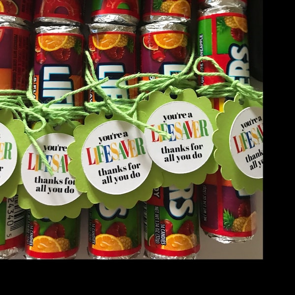 PRE-MADE You're a Lifesaver Tag/employee Appreciation /volunteers ...