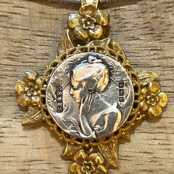 Antique Champleve Enamel Button - Etsy