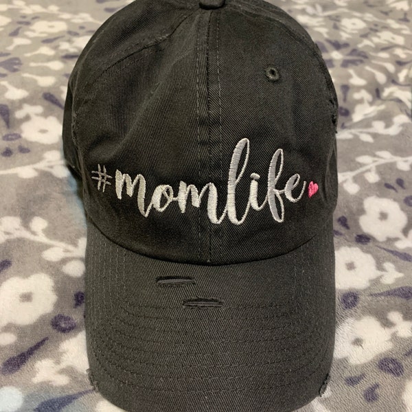 Momlife Hat | #momlife Hat | Mom Hat | Mom Life Custom Baseball Cap ...