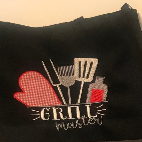 Grill Master Applique - Machine Embroidery Design, Grilling Tools ...
