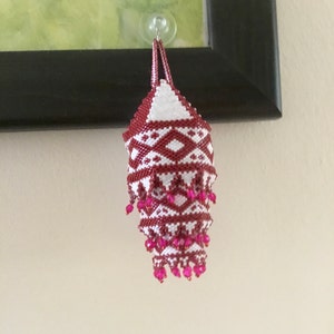 Beaded Peyote Coaster Pattern Tutorial Hibiscus - Etsy