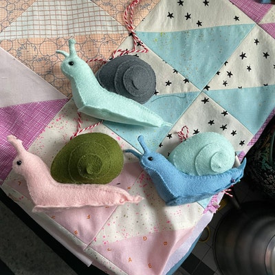 DIY Snail Plush Sewing Pattern & SVG Cut Files, Hand Stitching and ...