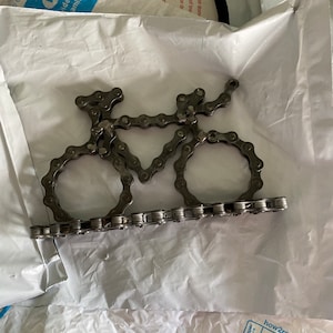 Upcycled Bike Chain Heart Keychain - Etsy