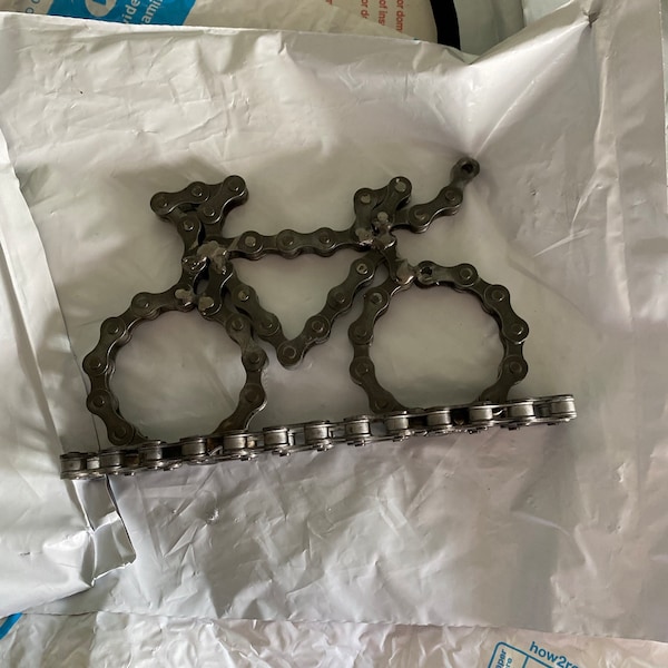 Upcycled Bike Chain: Cross Sculpture Desk/wall Art - Etsy