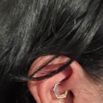 Dainty Tragus Earring, Gold Minimalist Hoop Earring, Delicate Tragus ...