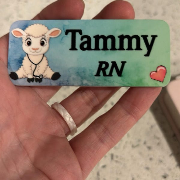 Vet Tech Name Tag, Magnetic Name Badge, Personalized Custom ...