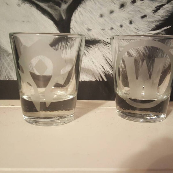 World of Warcraft Etched Shot Glass Set of 3 Fan Art - Etsy