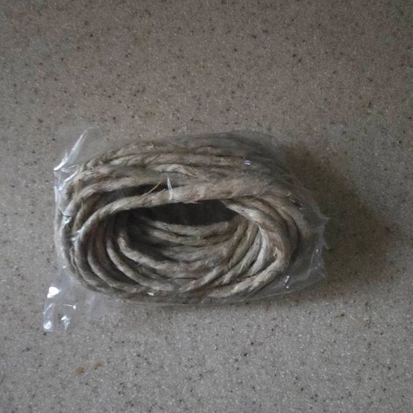1/8" Untreated Hemp Rope - 20 Feet - Parrot Toys and Bird Toy Parts by ...