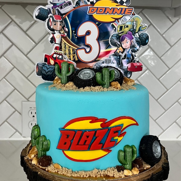 Monster Machines Cake Topper | Blaze Cake Topper - Etsy