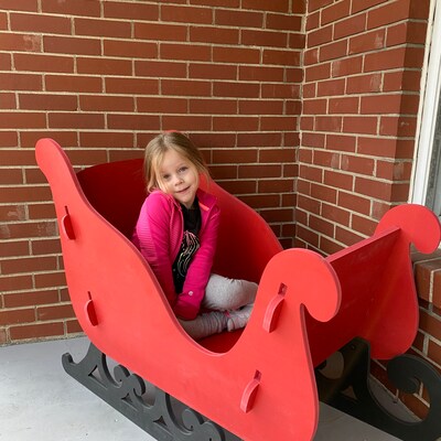 All-weather Large Elegant Red Sleigh - Etsy
