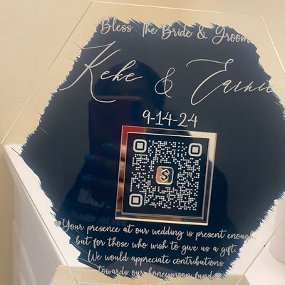 Honeymoon Fund Acrylic QR Sign / Custom Scan to Pay Sign - Etsy