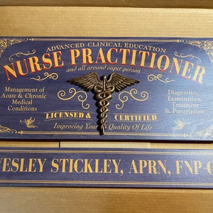 Nurse Practitioner Wood Sign With Optional Personalization - Etsy