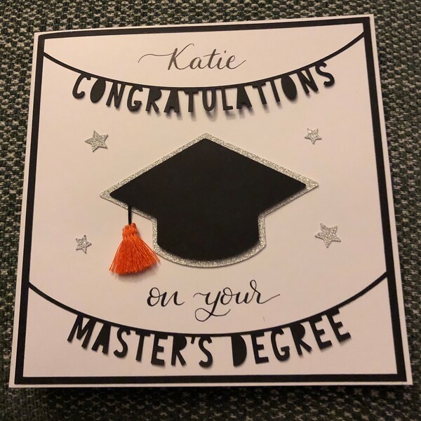 Personalised Congratulations on Your Degree Card | Masters Degree ...