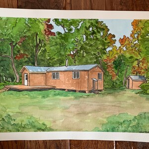 Custom Hand Painted House Portrait - Etsy