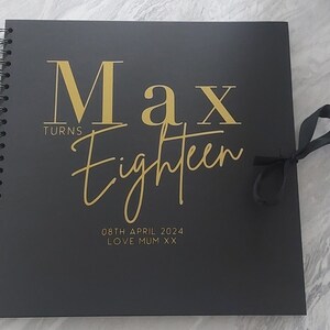 Personalised 40th Birthday Guestbook, 40th Scrapbook, Birthday Memory ...