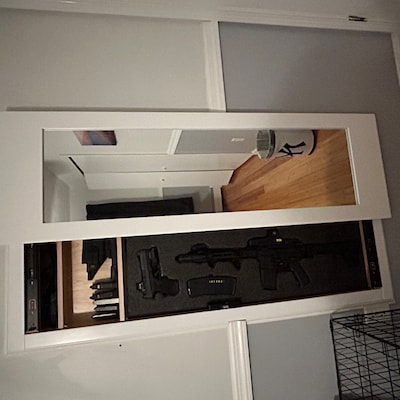 MIRROR SAFE Hidden Storage Mirror, In-wall Gun Safe, Concealment ...