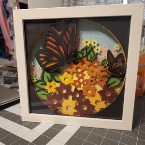 3D MERMAID Svg TROPICAL Shadow Box for Cricut for | Etsy