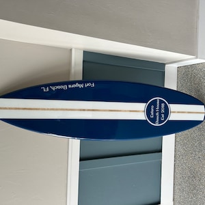 Surfboard Desk Stain and Stripes - Etsy