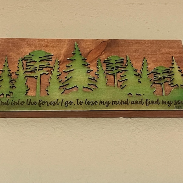 John Muir Forest Sign Forest Scene Sign Tree Scene Sign Rustic Forest ...